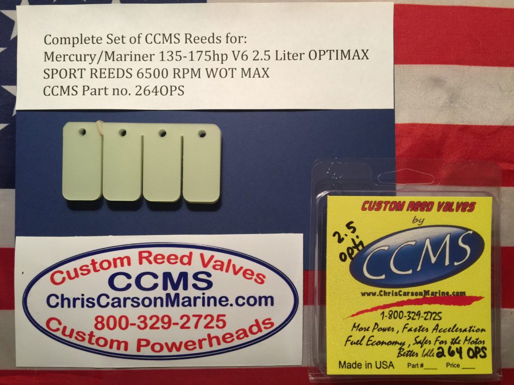 CCMS Mercury/Mariner Sport Outboard Reed 135-175hp. 2.5 Liter V6 ...