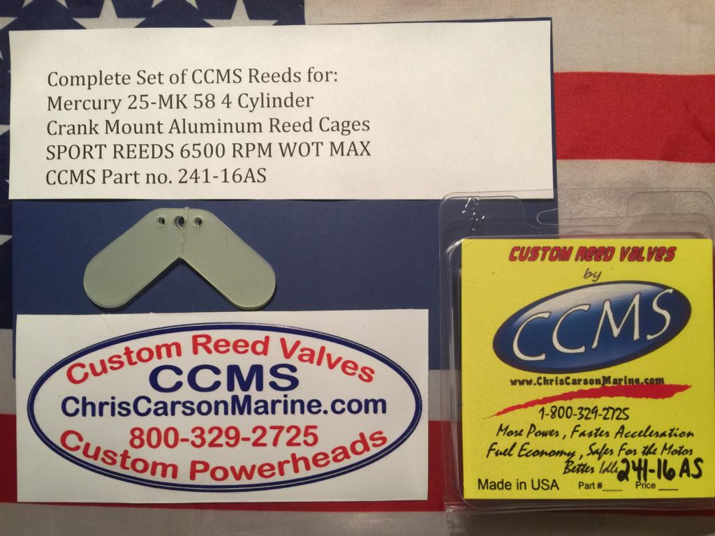 CCMS Mercury/Mariner Sport Outboard Reeds 25-MK 58 4 cylinder crank ...
