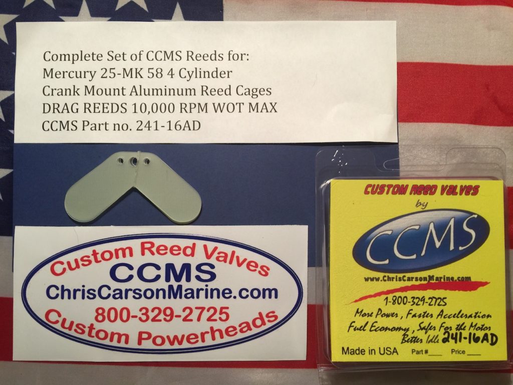 CCMS Mercury/Mariner Drag Outboard Reeds 25-MK 58 4 cylinder crank ...