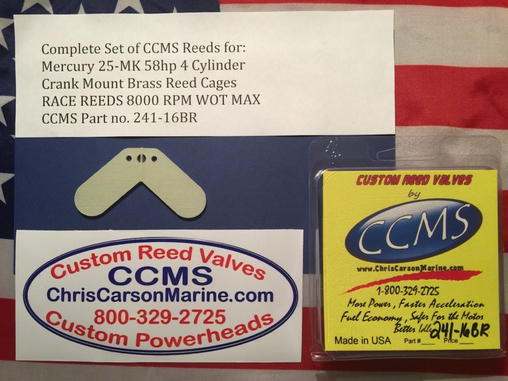 CCMS Mercury/Mariner Race Outboard Reeds 25-MK 58 4 cylinder crank ...