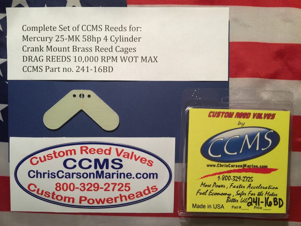 CCMS Mercury/Mariner Drag Outboard Reeds 25-MK 58 4 cylinder crank ...
