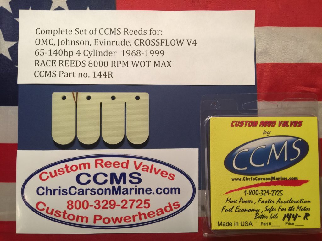 CCMS OMC/Johnson/Evinrude Sport Reed Valves 65-140hp 1968-1999 V4 ...