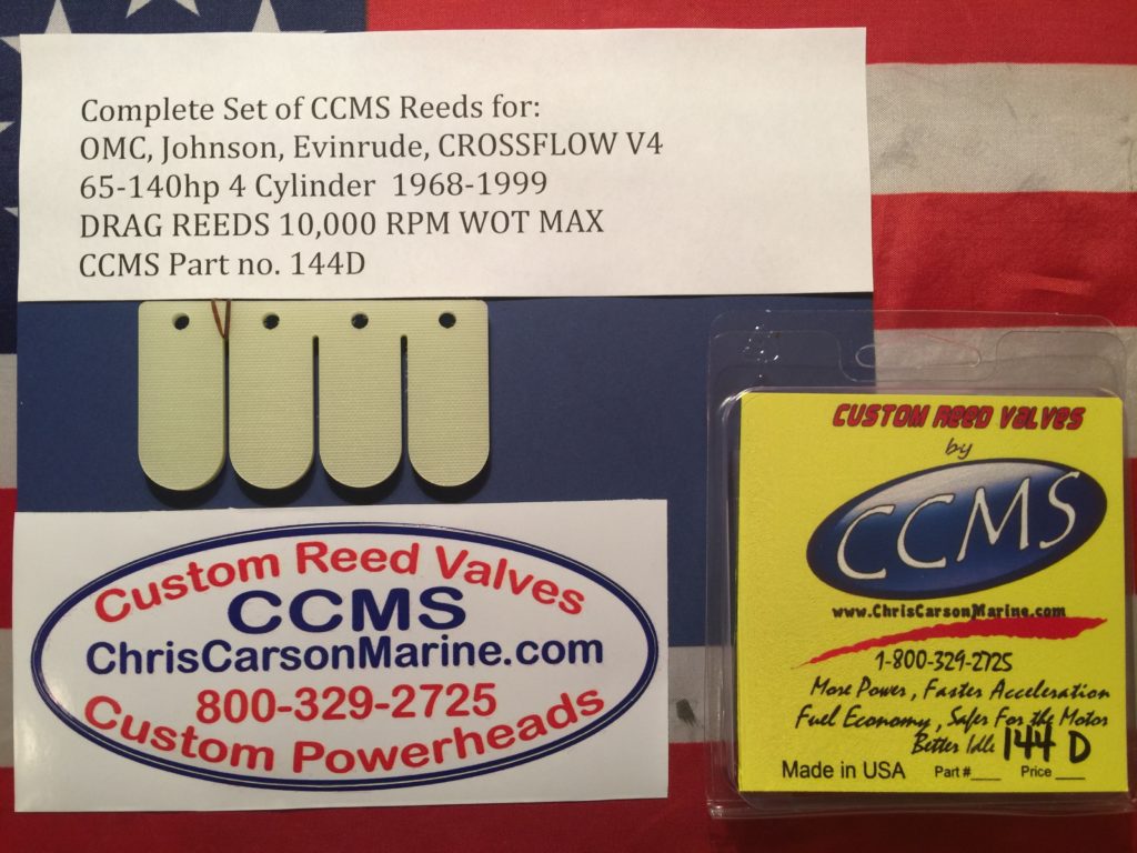 CCMS OMC/Johnson/Evinrude Drag Reed Valves 65-140hp 1968-1999 V4 ...