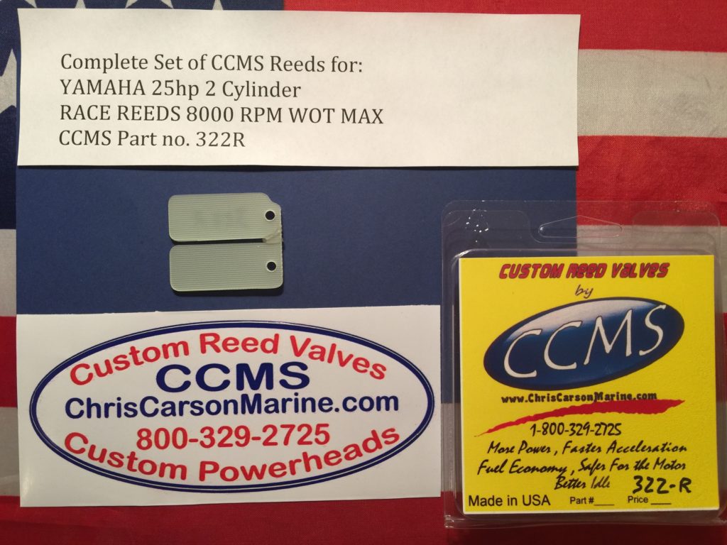 CCMS Yamaha Race Reed Valves 25hp. 2 cylinder PN.322R - Chris Carson ...